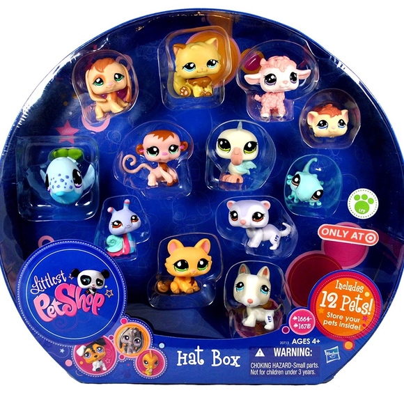 Hasbro | Toys | Littlest Pet Shop Hat Box With 2 Pets 16641675 | Poshmark